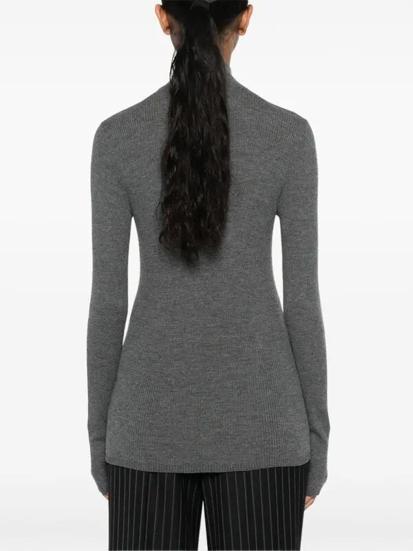 Brunello Cucinelli Monili Detail High Neck Jumper - Grey
