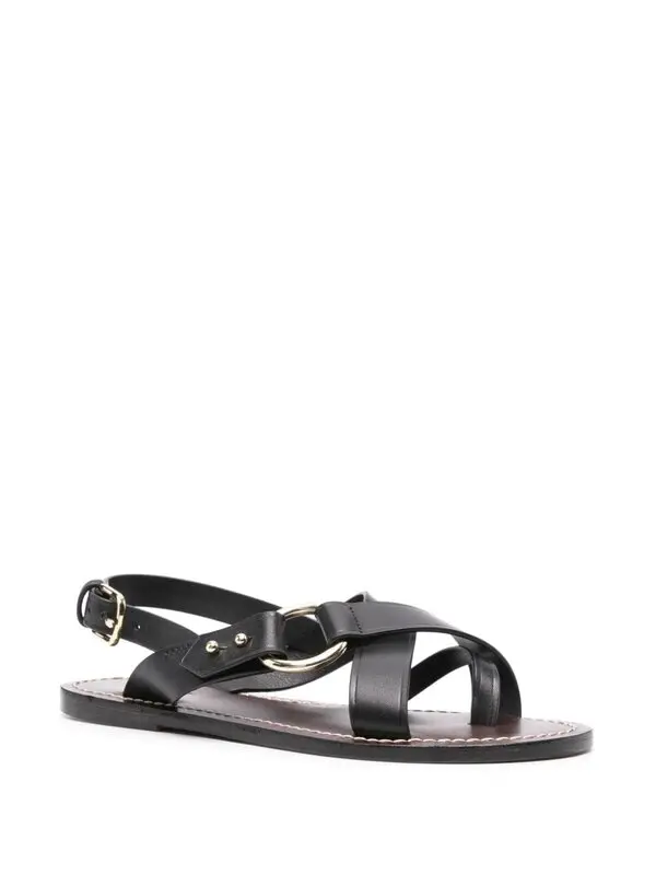 Soeur Florence Leather Sandals - Black
