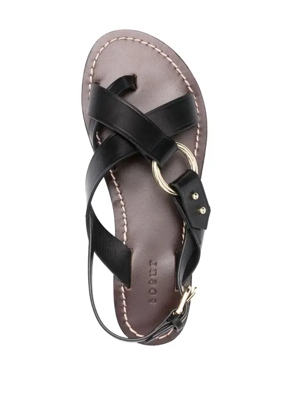 Soeur Florence Leather Sandals - Black