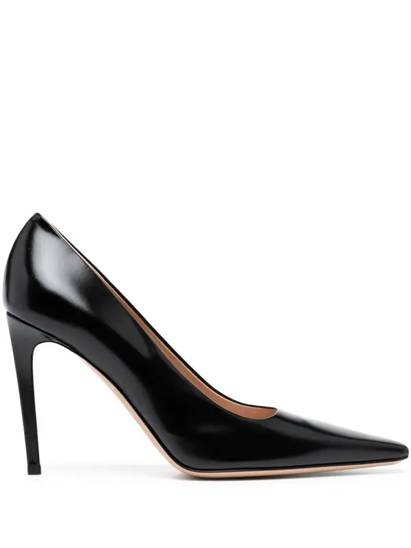 GIANVITO ROSSI 95mm Tokio Leather Pumps - Black