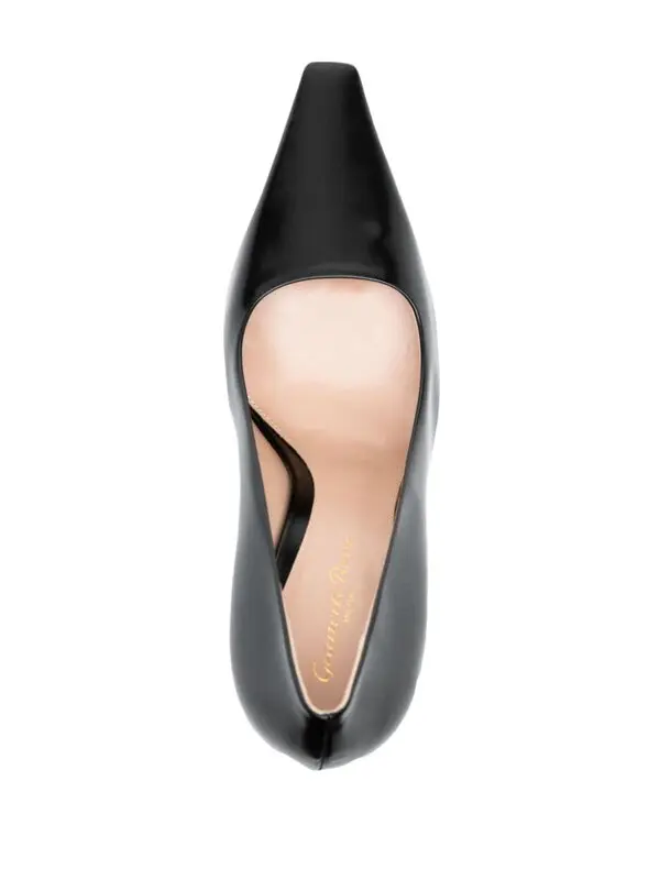 GIANVITO ROSSI 95mm Tokio Leather Pumps - Black