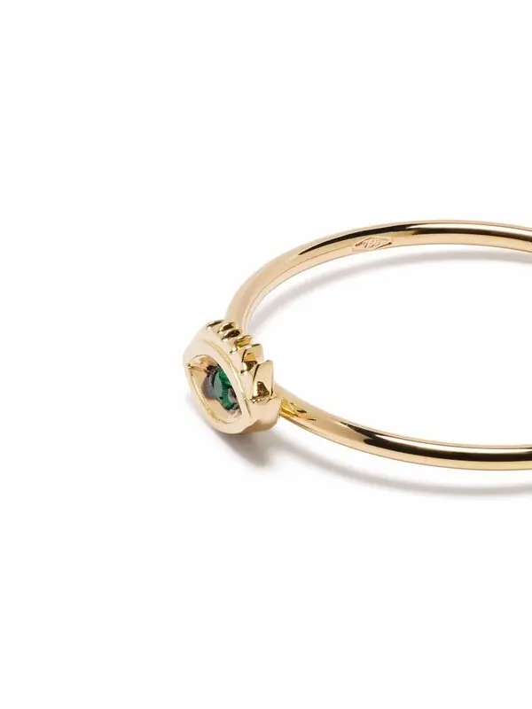 Delfina Delettrez 18kt Yellow Micro-eye Emerald Ring