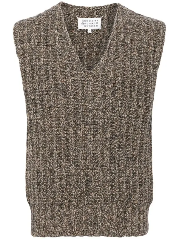 MAISON MARGIELA V-neck Chunky-knit Vest