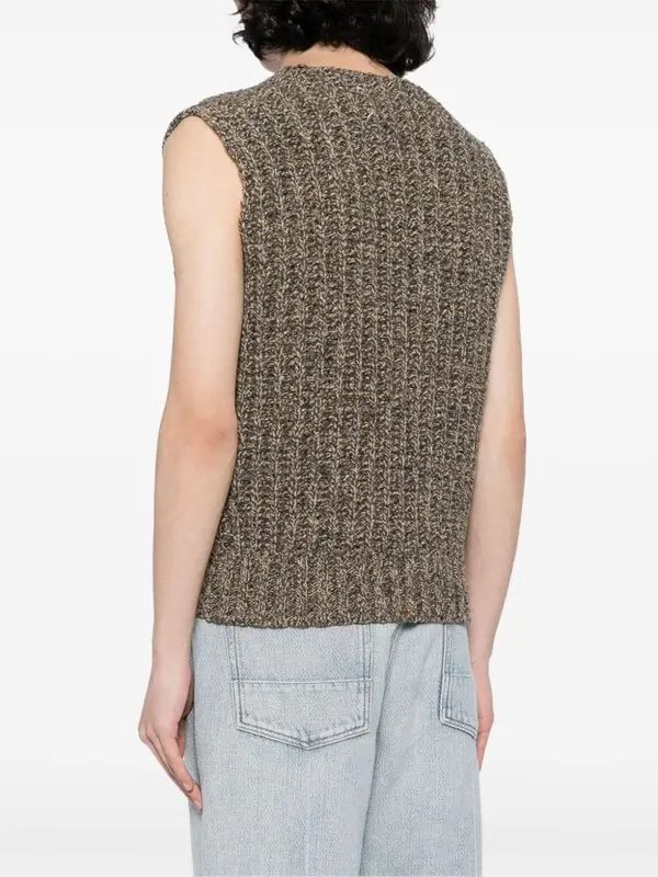 MAISON MARGIELA V-neck Chunky-knit Vest