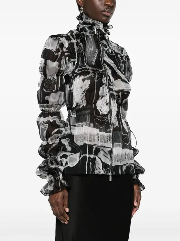Off-White Xray Silk Blouse
