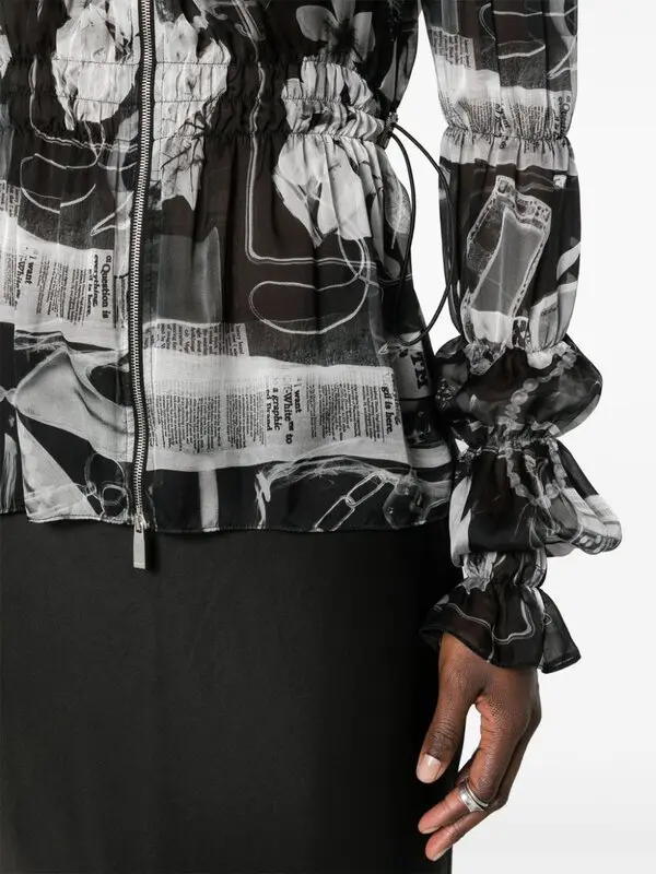 Off-White Xray Silk Blouse