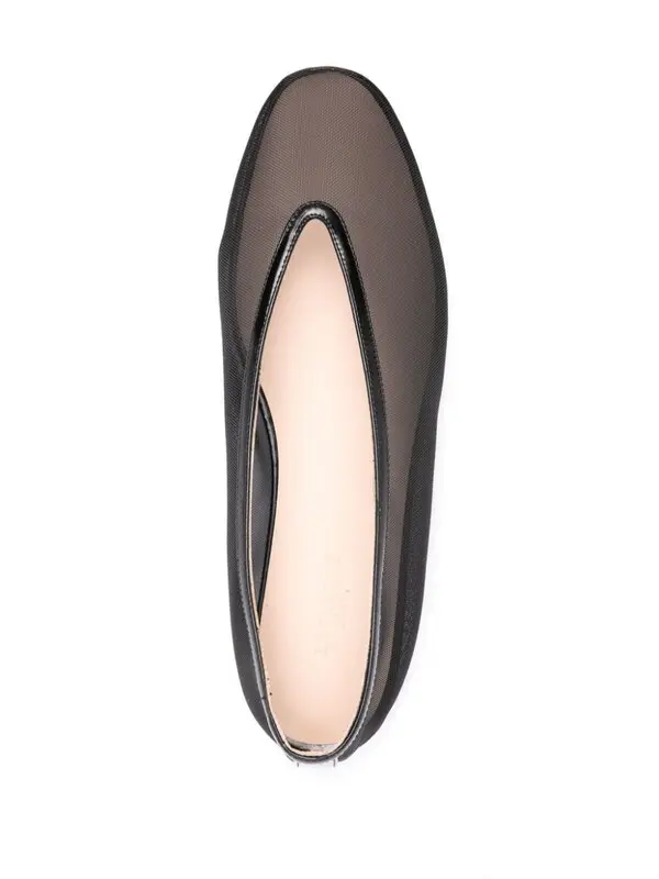 Le Monde Beryl Luna Mesh Ballerina Shoes - Black