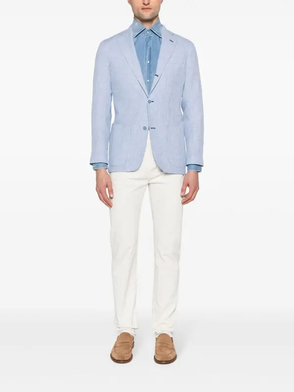 SARTORIO NAPOLI Panelled Denim Shirt - Blue