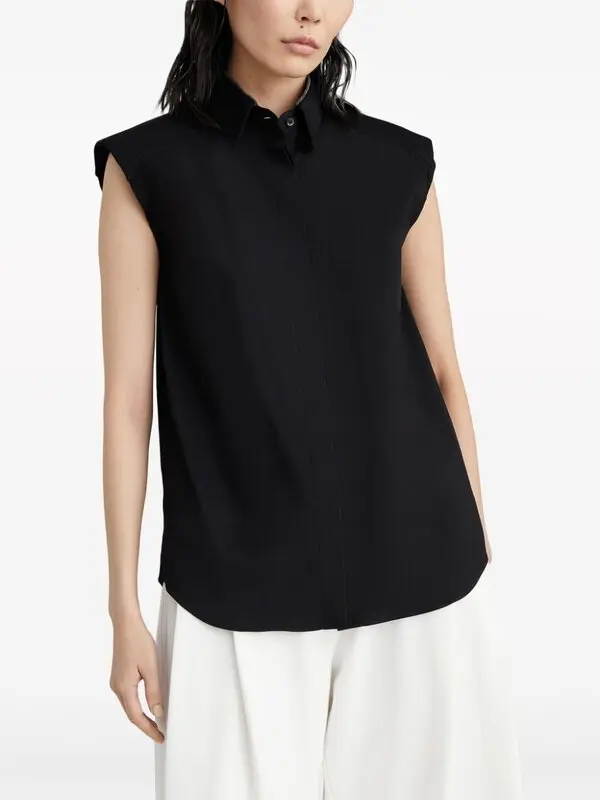 Brunello Cucinelli Monili-trim Sleeveless Shirt