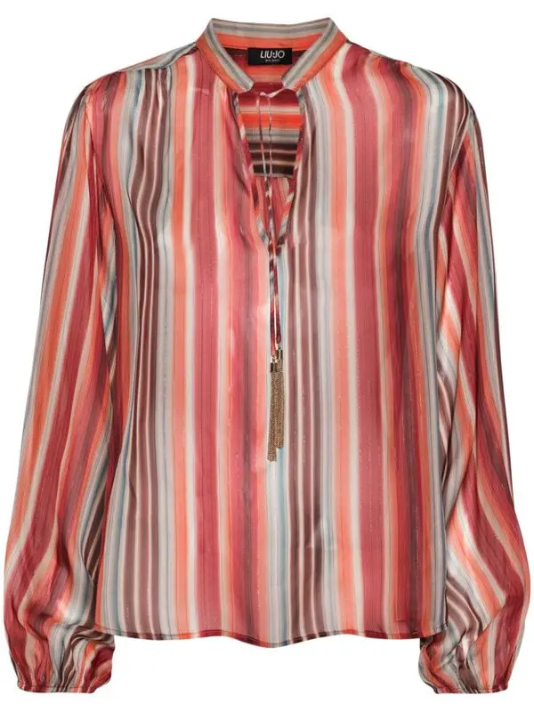 Liu Jo Tassel-detail Striped Blouse