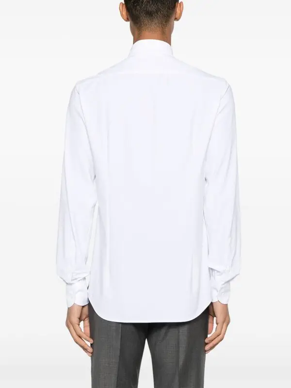 Corneliani Spread-collar Stretch-jersey Shirt - White