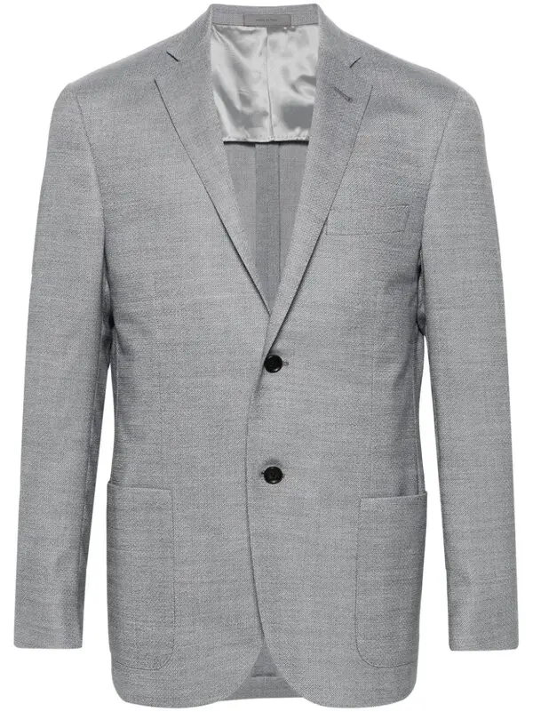 Corneliani Single-breasted Wool-blend Blazer