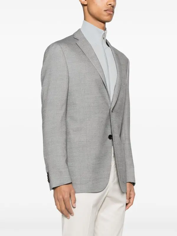 Corneliani Single-breasted Wool-blend Blazer
