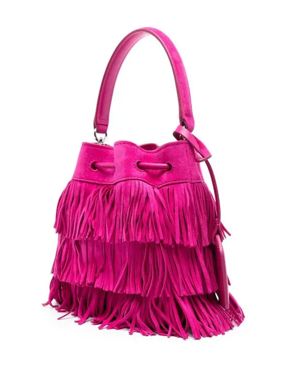 STUART WEITZMAN Rae Fringed Suede Mini Bag