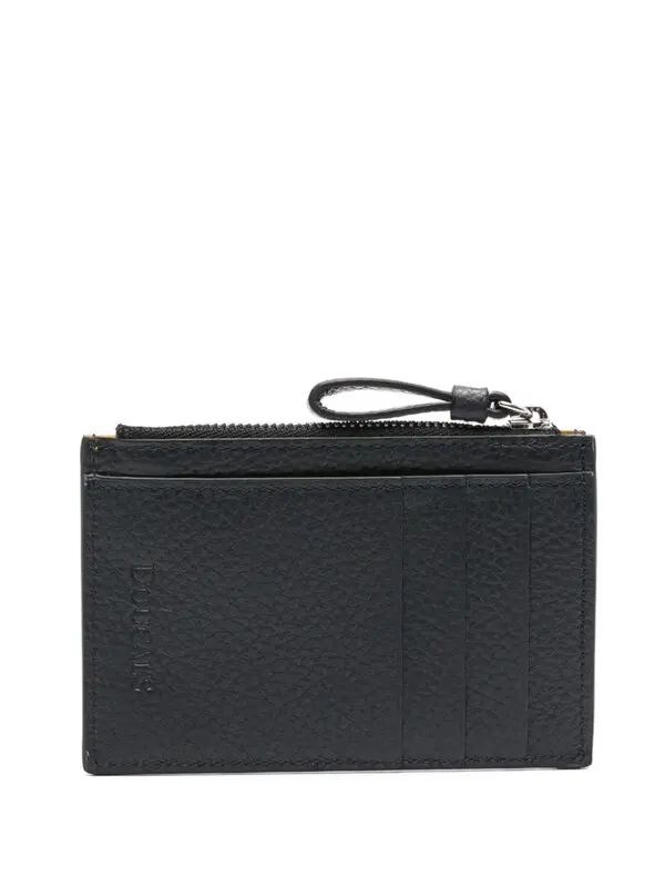 DOUCAL'S Logo-debossed Leather Card Holder - Blue
