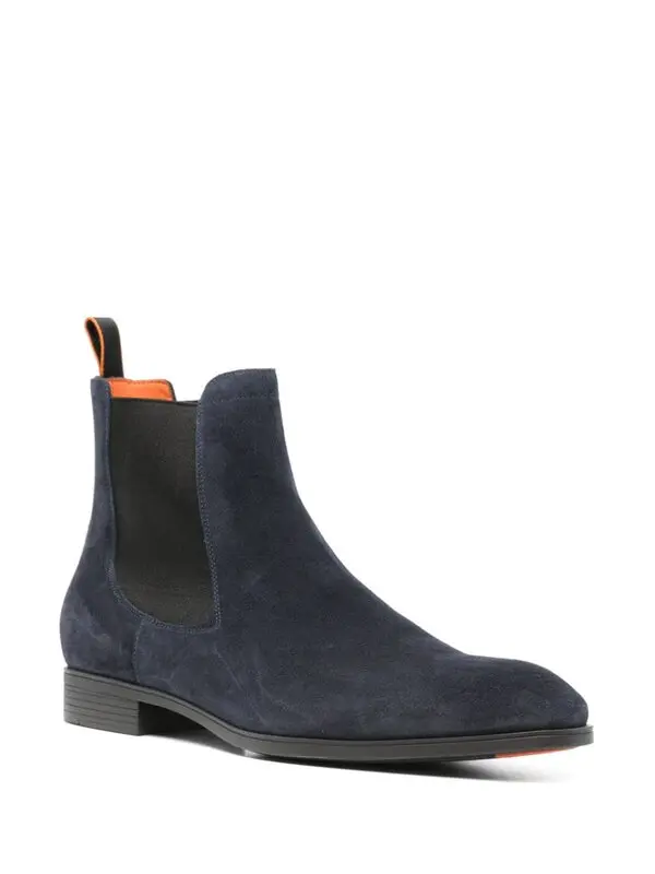 Santoni Suede Chelsea Boots