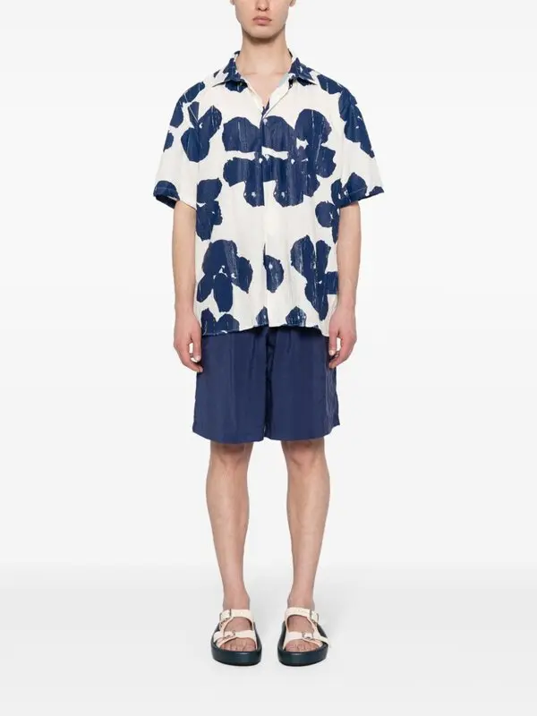 FAMILY FIRST Appliqué-logo Shorts - Blue