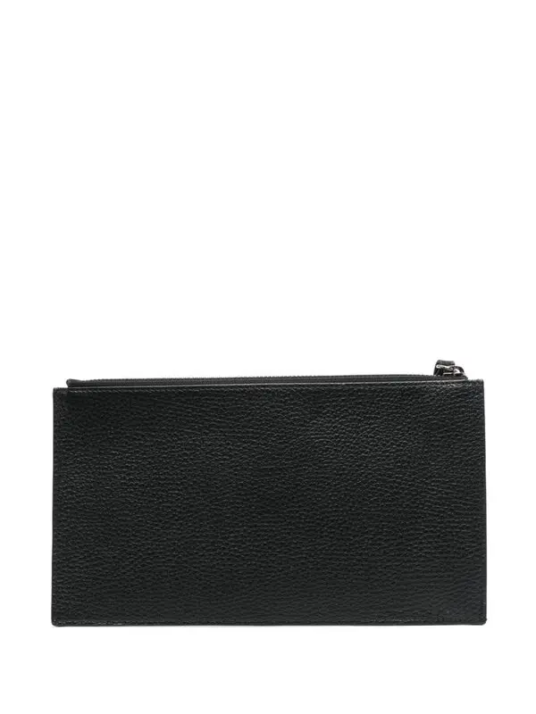 DOUCAL'S Grained Leather Wallet - Black