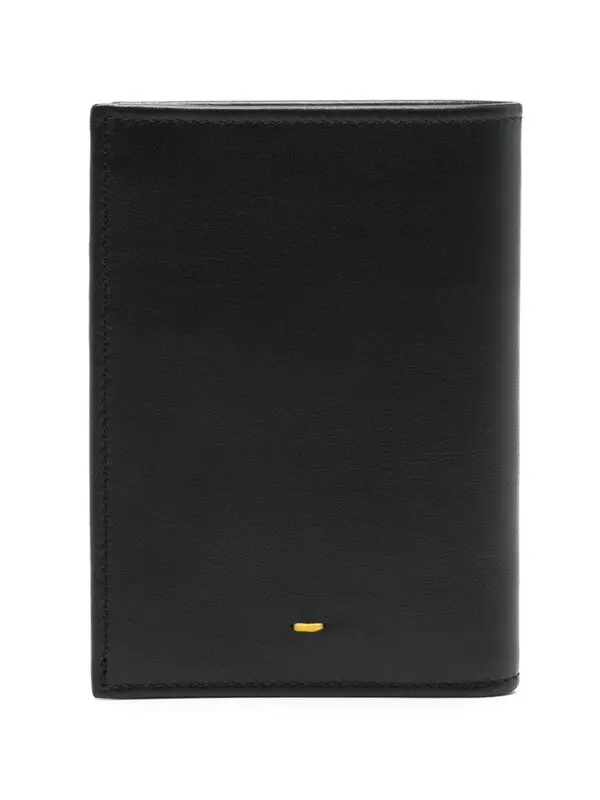 DOUCAL'S Logo-debossed Leather Wallet - Black