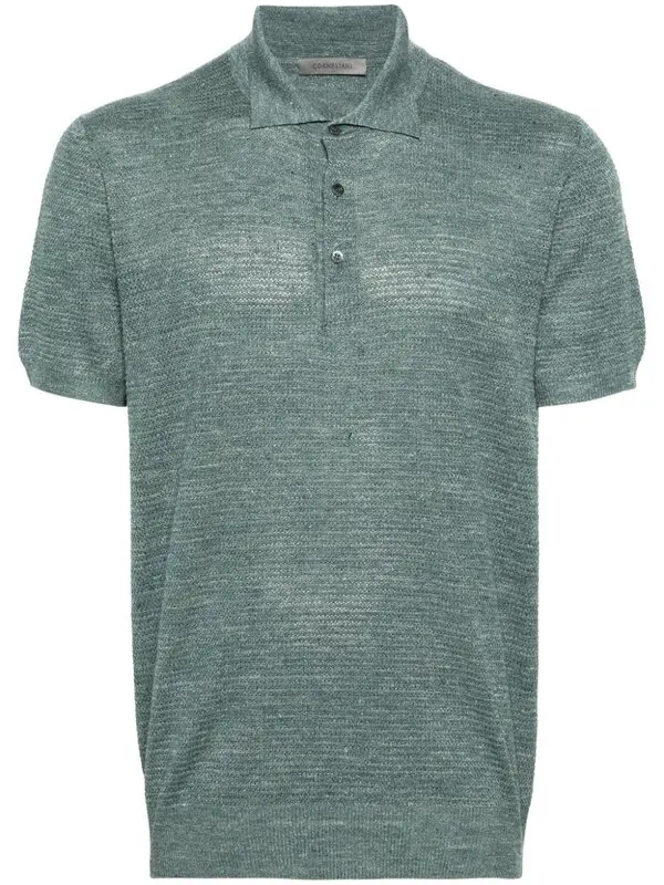 Corneliani Speckle-knit Polo Shirt