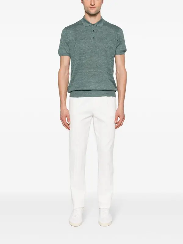 Corneliani Speckle-knit Polo Shirt