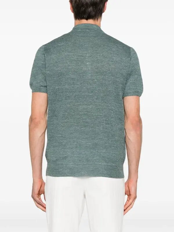 Corneliani Speckle-knit Polo Shirt