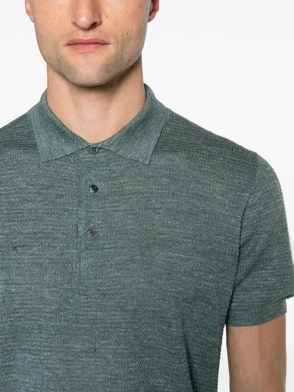 Corneliani Speckle-knit Polo Shirt