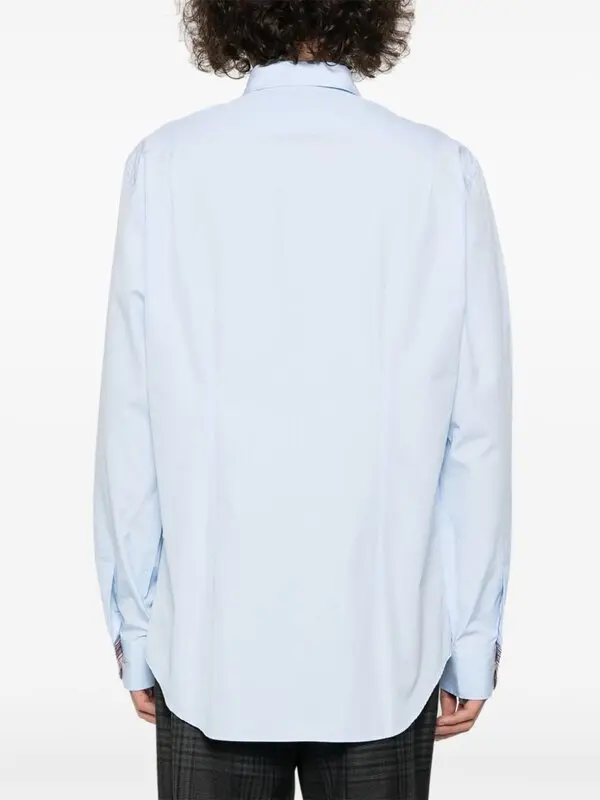 Paul Smith Cotton Poplin Shirt - Blue