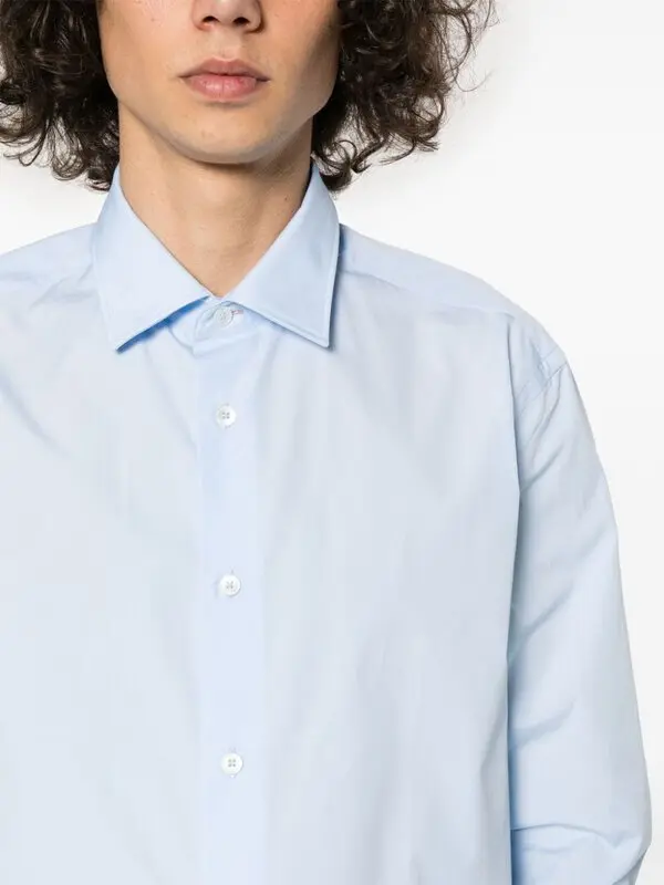 Paul Smith Cotton Poplin Shirt - Blue