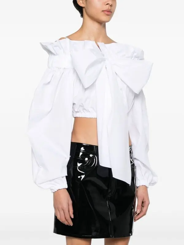 PATOU Bow-detail Cotton Crop Top