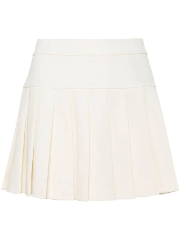 Palm Angels Pleated Mini Skirt - Neutrals