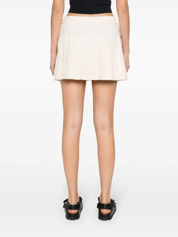 Palm Angels Pleated Mini Skirt - Neutrals