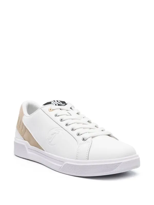 Just Cavalli Logo-embossed Leather Sneakers