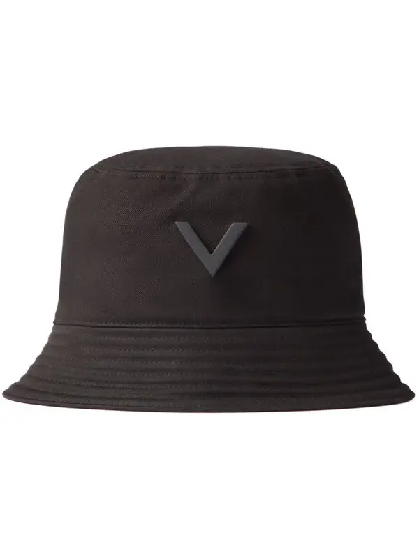 Valentino Garavani V-detail Bucket Hat - Black