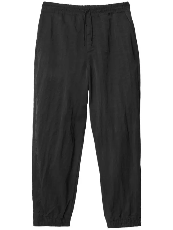 Burberry Crinkled Straight-leg Trousers - Black
