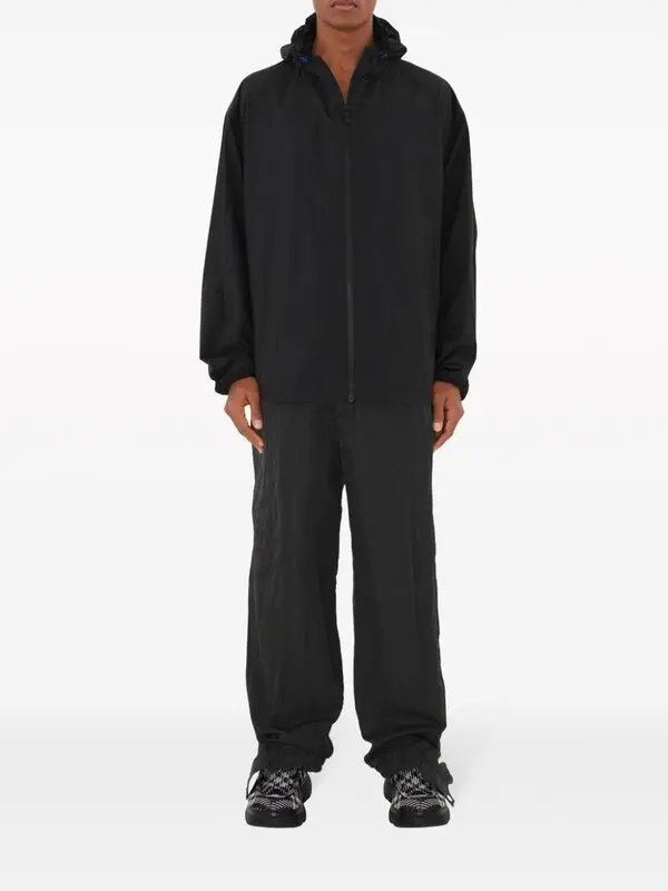 Burberry Crinkled Straight-leg Trousers - Black