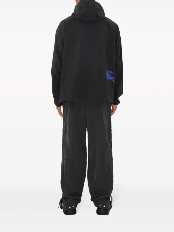 Burberry Crinkled Straight-leg Trousers - Black