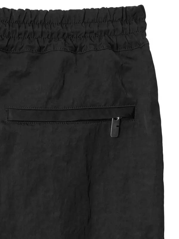 Burberry Crinkled Straight-leg Trousers - Black