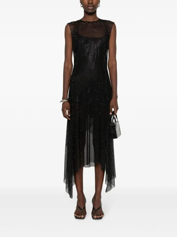 Philosophy Di Lorenzo Serafini Rhinestone-embellished Midi Dress
