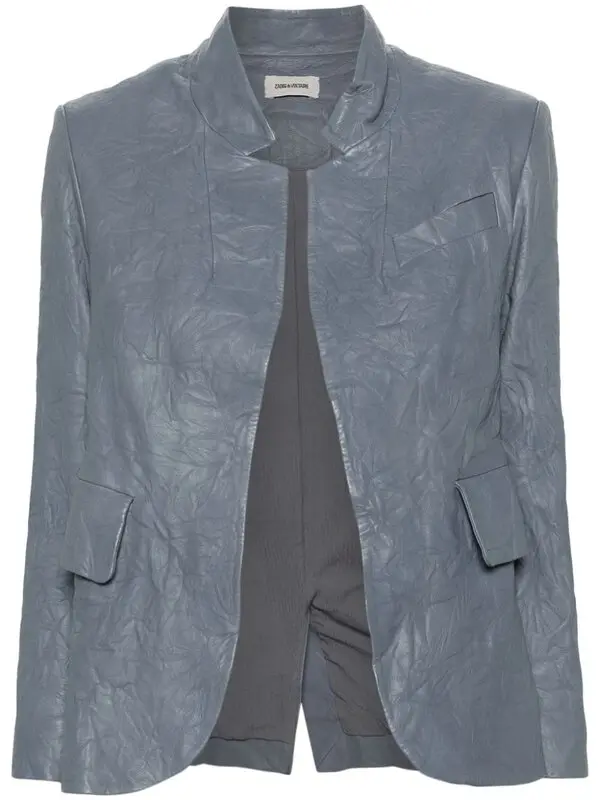 Zadig&Voltaire Verys Crinkled Leather Blazer