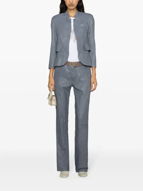 Zadig&Voltaire Verys Crinkled Leather Blazer