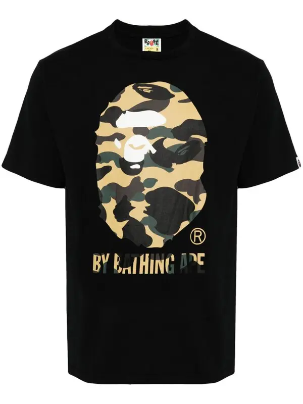 A BATHING APE Camo Big Ape-print T-shirt - Black