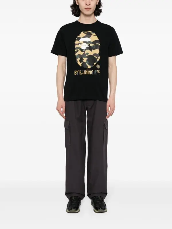 A BATHING APE Camo Big Ape-print T-shirt - Black