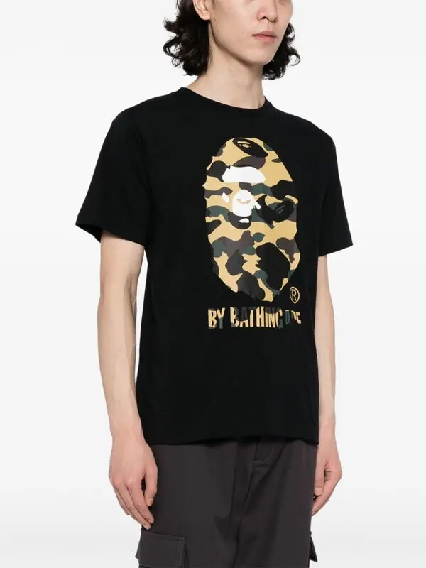 A BATHING APE Camo Big Ape-print T-shirt - Black