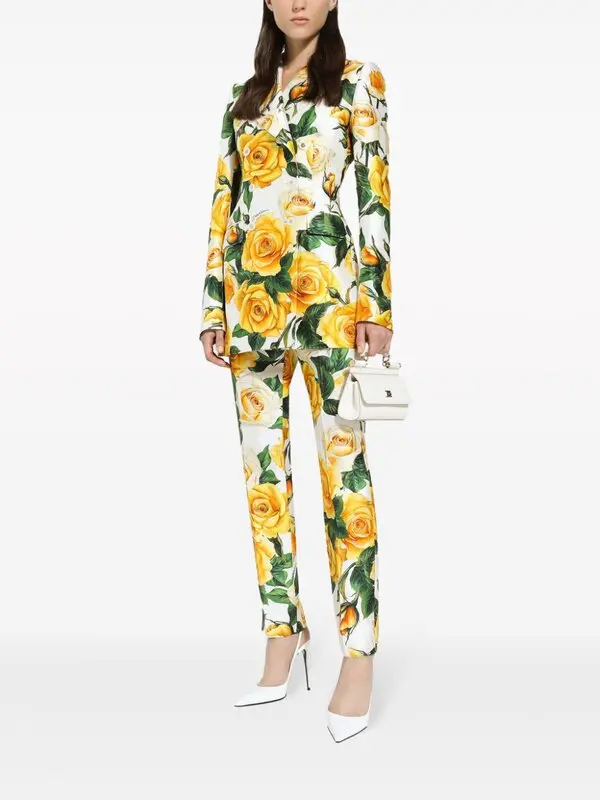 Dolce & Gabbana Rose Print Trousers
