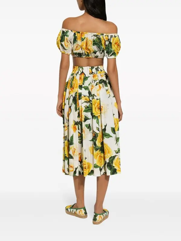 Dolce & Gabbana Floral-print Cropped Top