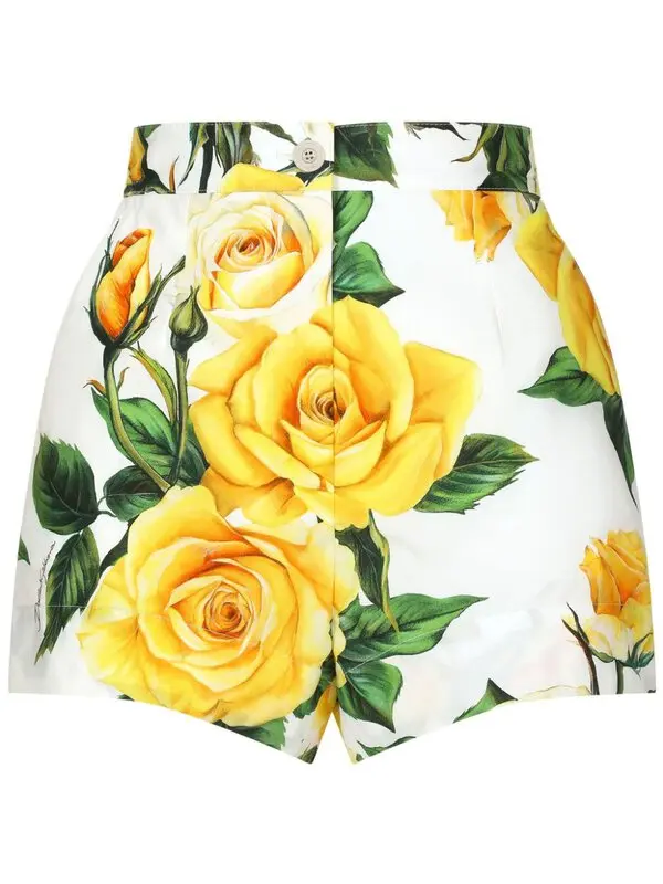Dolce & Gabbana Rose Print Shorts