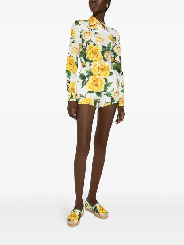Dolce & Gabbana Rose Print Shorts