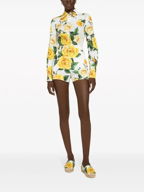 Dolce & Gabbana Rose Print Shorts