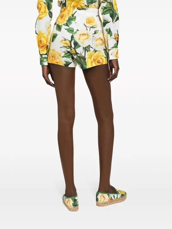 Dolce & Gabbana Rose Print Shorts